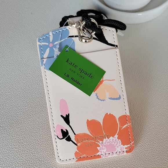 kate spade | Accessories | Nwt Kate Spade Butterfly Floral Print Id ...